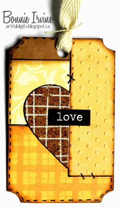 Artful digits: Collaged Scrappy Tags