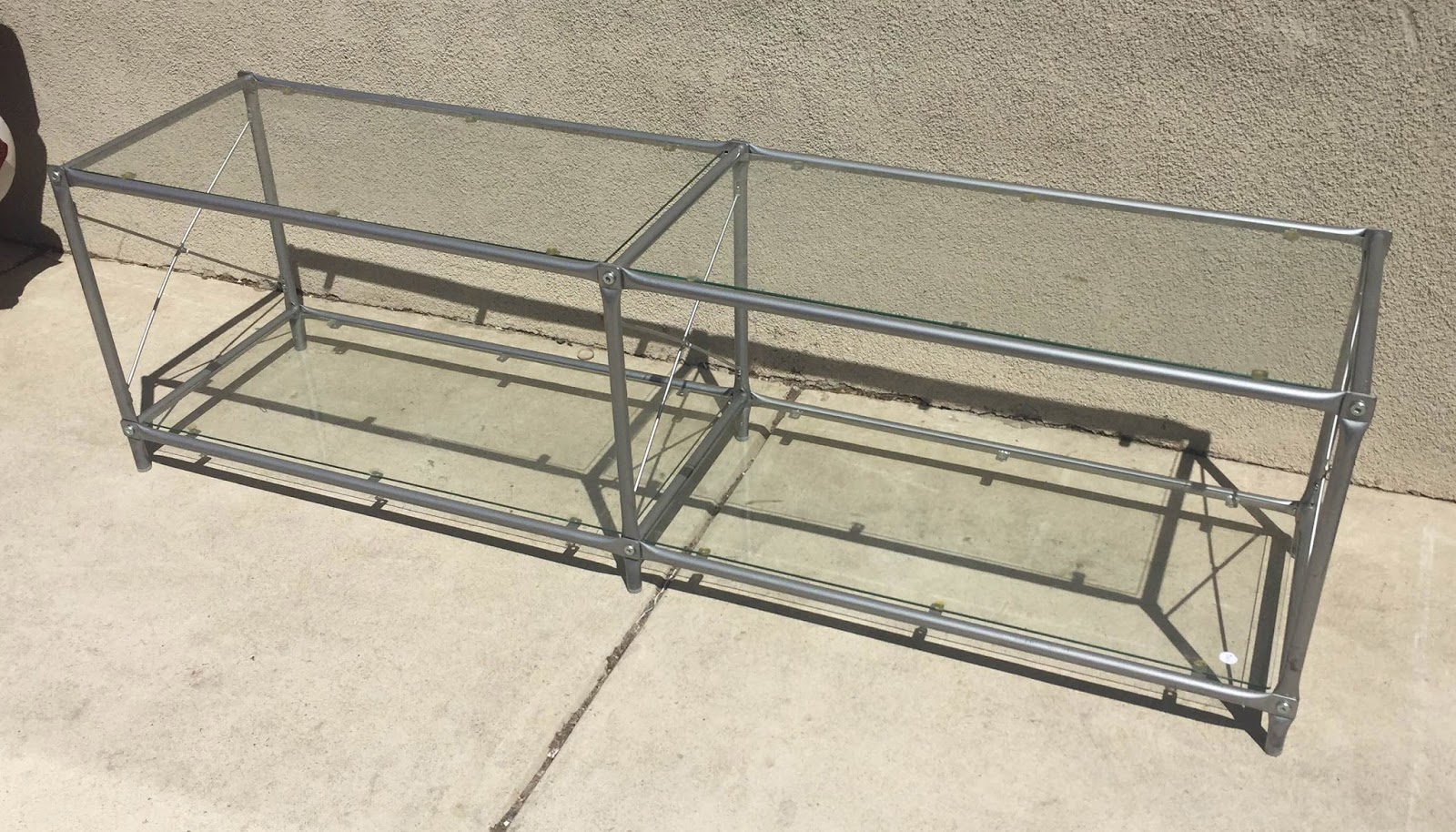 Uhuru Furniture & Collectibles: Glass Entertainment Stand - $55 $45 SOLD