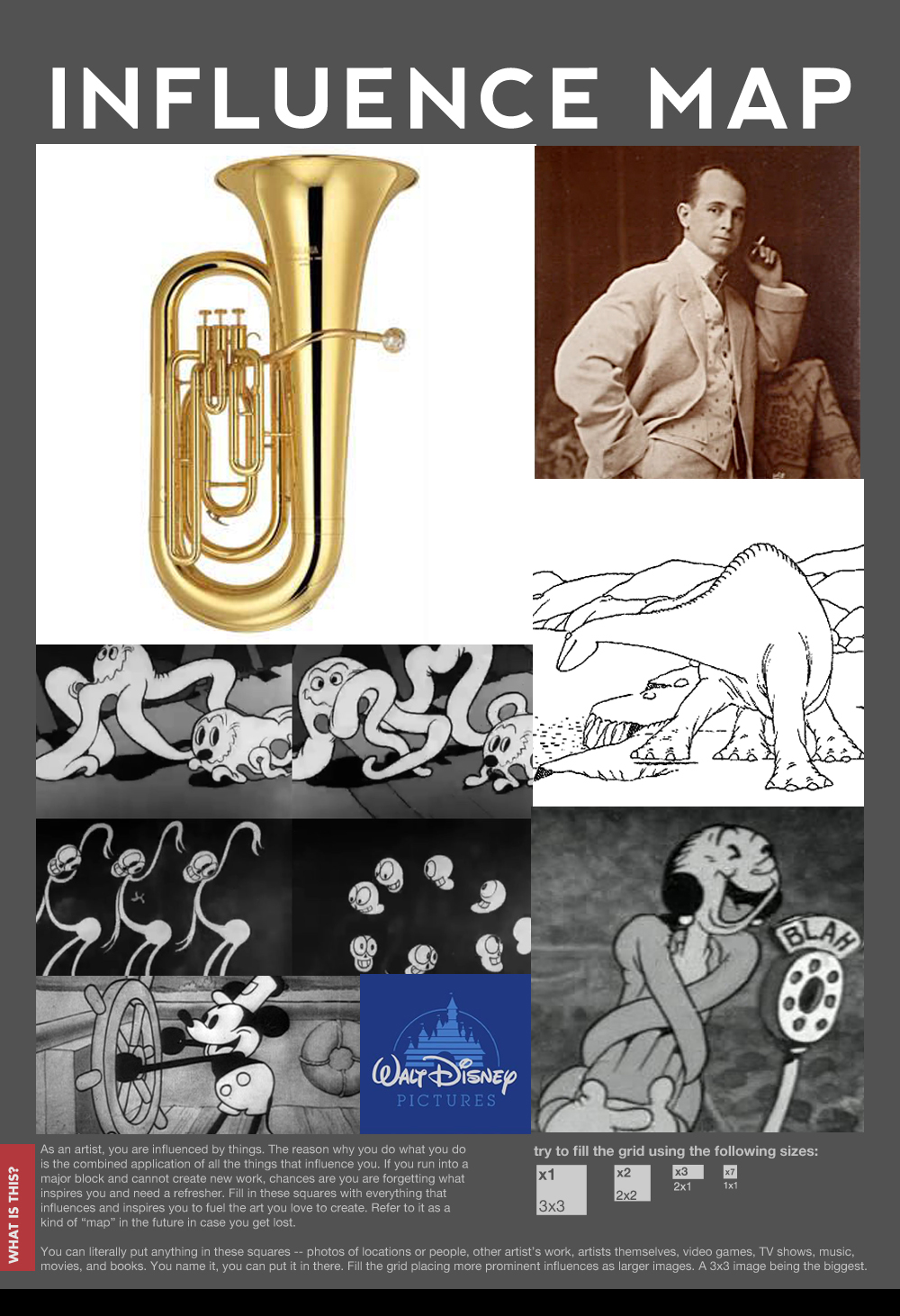 Katy J Negus. BA Hons. CG Arts & Animation: Revised Character Influence Map