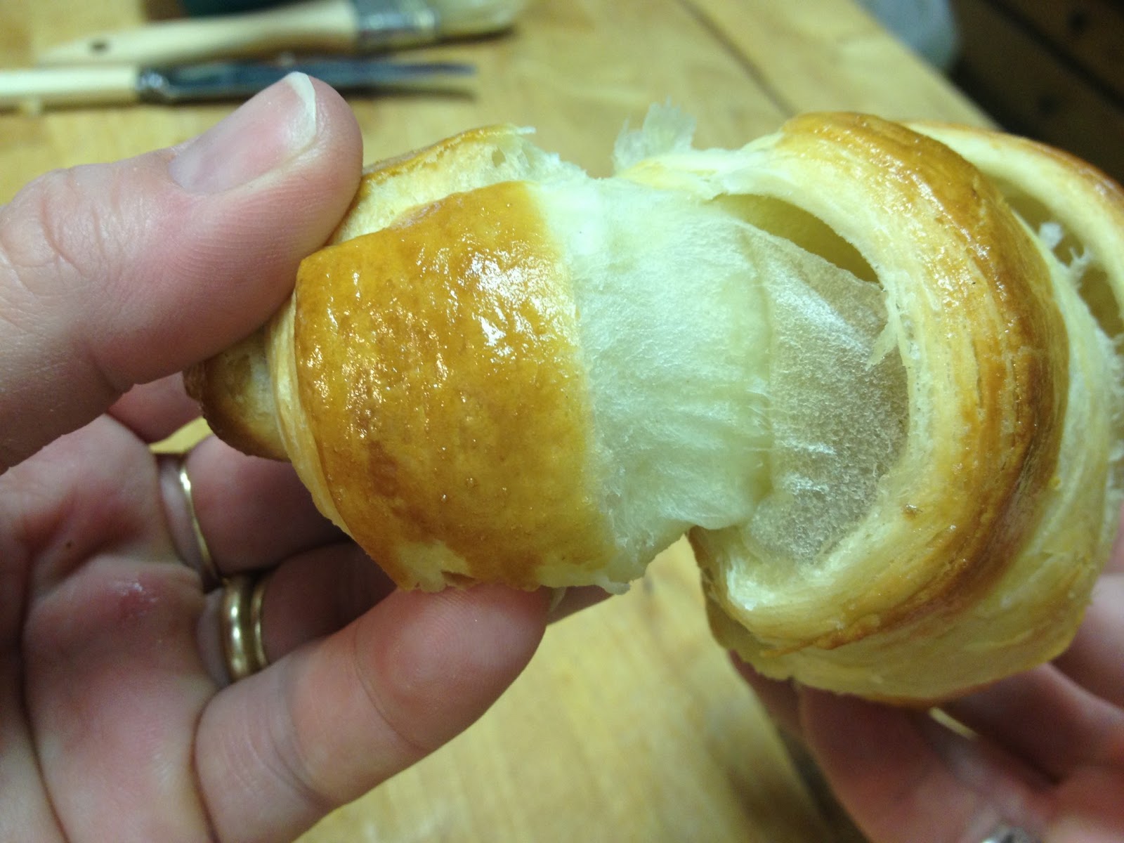 Tracy Cooks in Austin: Croissants Rich Buttery Delicious and a new method