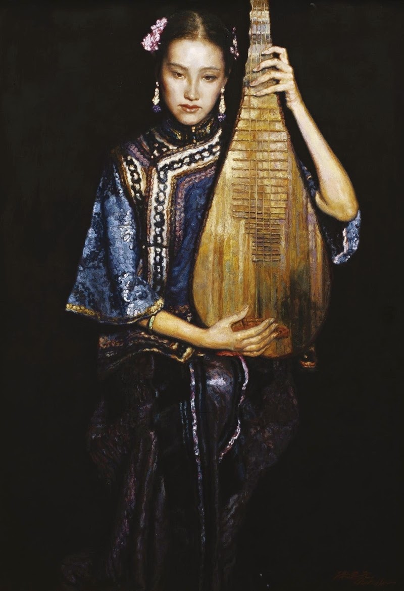 Chen YIFEI 陈逸飞 (Chinese, 1946-2005) | Catherine La Rose ~ The Poet of ...