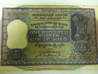 raja's coins sale: INDIA - OLD 100 RS NOTE BIG - HIRAKUD DAM ON BACK PC ...