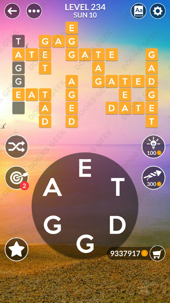Wordscapes Level 234 Answers ~ Doors Geek