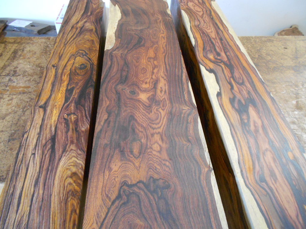 Tropical Exotic Hardwoods: Highly Figured Cocobolo Logs!