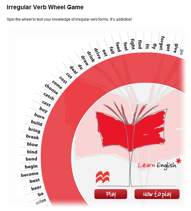 Inglês CESFP RJ: Dicas: Irregular Verbs Wheel