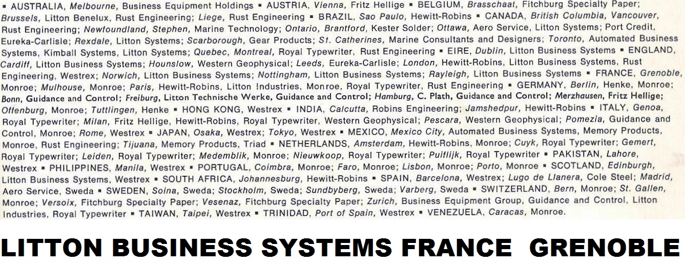 LBS FRANCE LITTON INDUSTRIES: PAGES