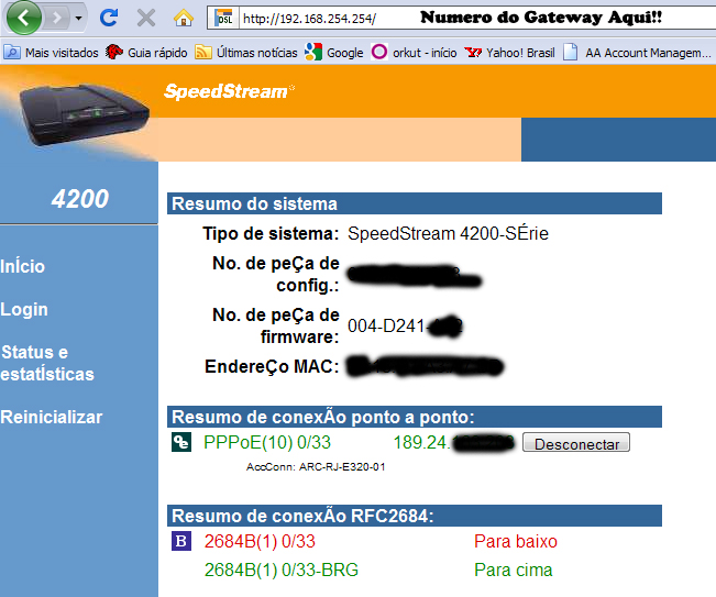 ': Configurando sua rede para ter acesso Remoto[SpeedStream 4200]