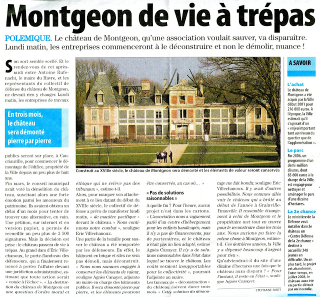 Manoirs du pays de Caux: Le Havre, château de Mongeon