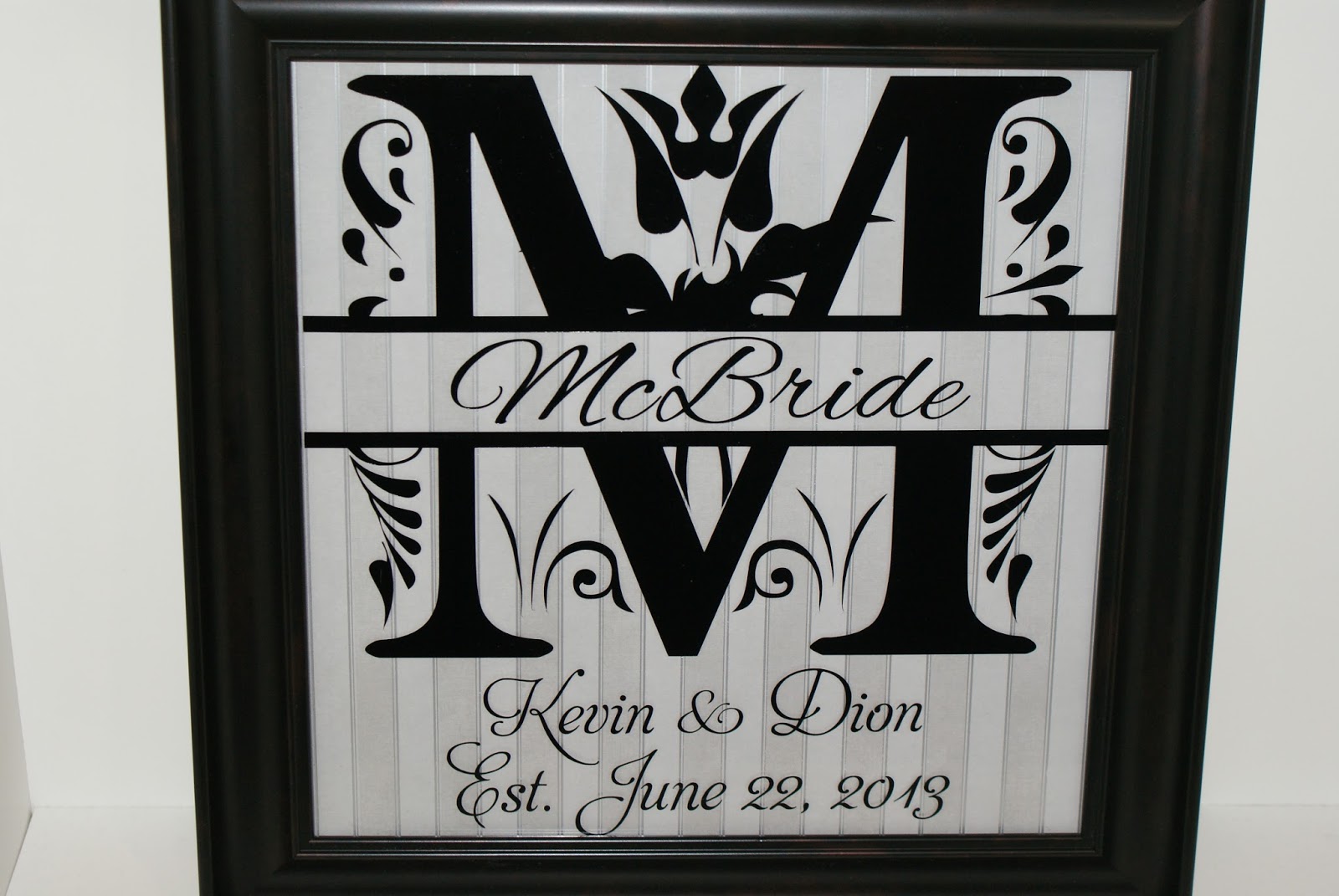 Personally Yours by Kerry: Monogram Split Letter Frames