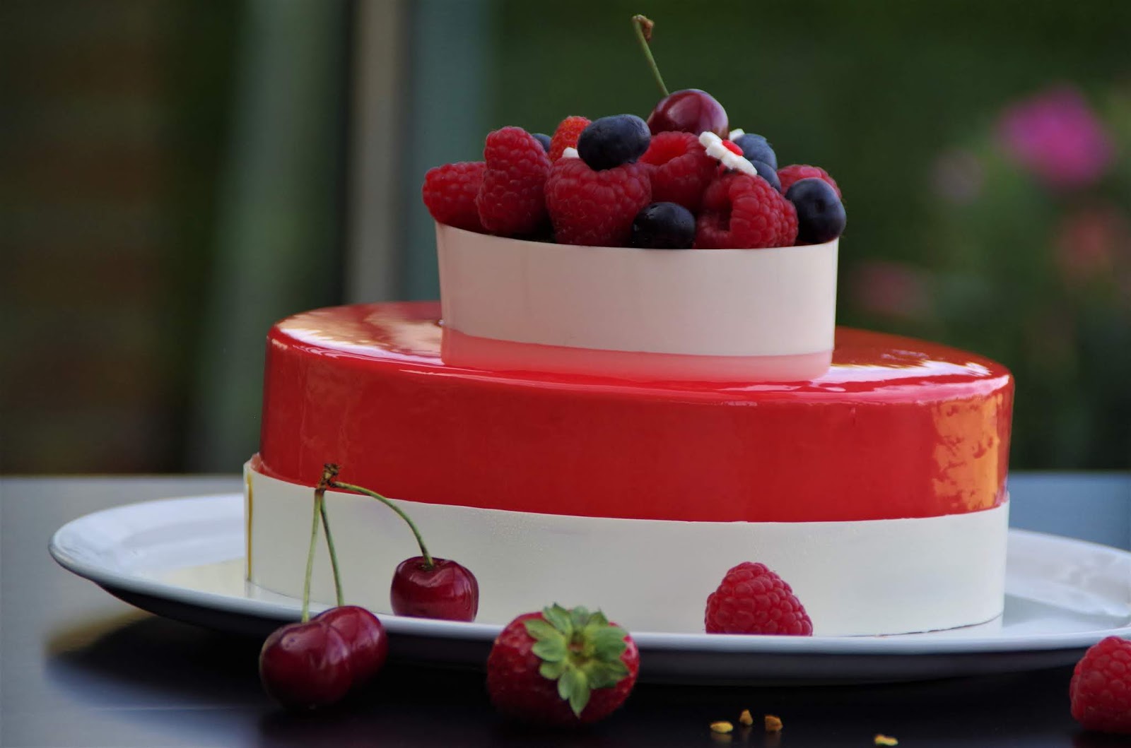 Entremets fruits rouges