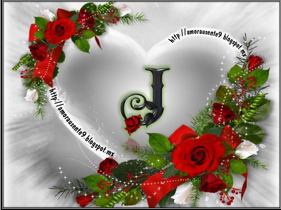 MY HAPPY PLACE..: Corazón con tu inicial (J)