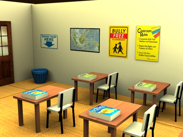 Sekolah and stuff: 3D Interior sekolah TA