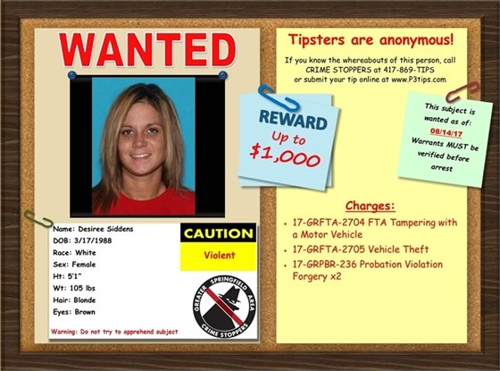 Inside the Ozarks: Springfield Most Wanted- Springfield woman wanted on ...