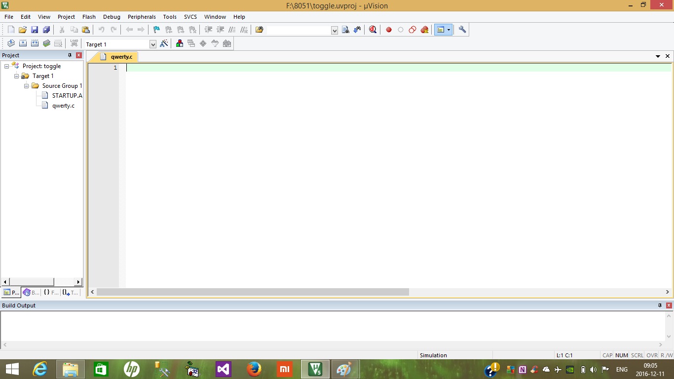 Hex file generation using Keil