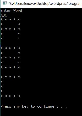 All C Programs: Alphabetical Pattern Programs in C
