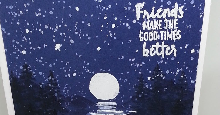 Stamp with Joy : Waterfront night time card using stampin Up! products