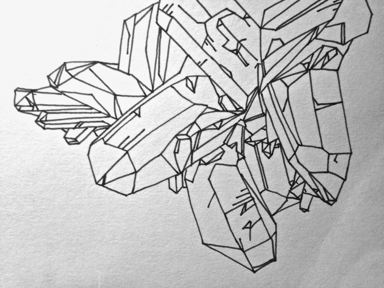 pea green girl: Multi-faceted line drawings