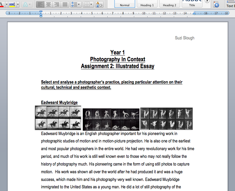 Suzi-Rae Photography - Major Practical Project: The History of Motion ...