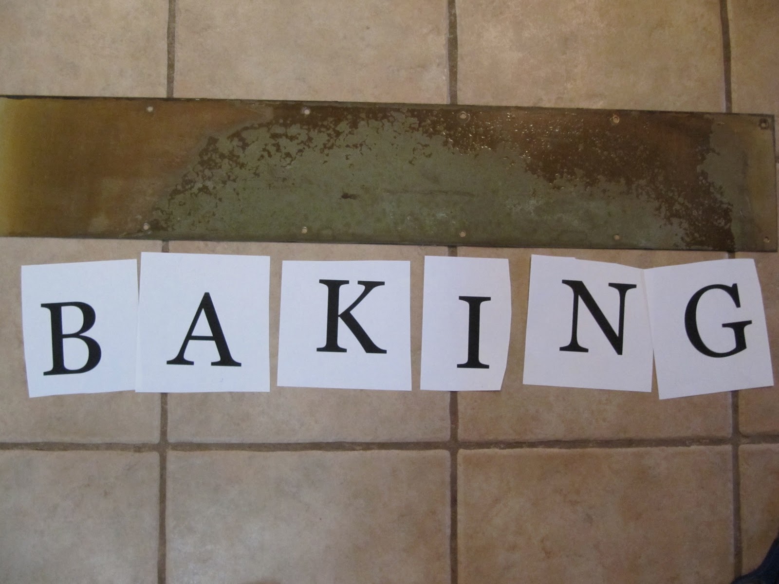 Sew Many Ways...: Kick Plate Baking Sign...