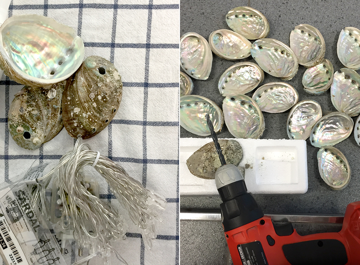 DIY: Abalone Shells Fairy Lights + Ornaments. - Theheyheyhey