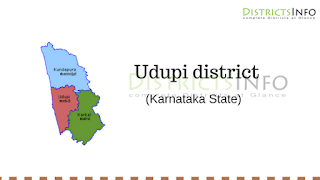 Udupi District With Talukas in Karnataka State