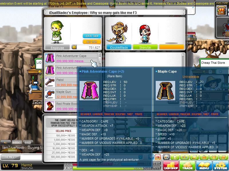 MapleSecrets - ☯ IMBA and CRAZY RICH MapleSEA Legend ☯ ♛: MapleSEA ...