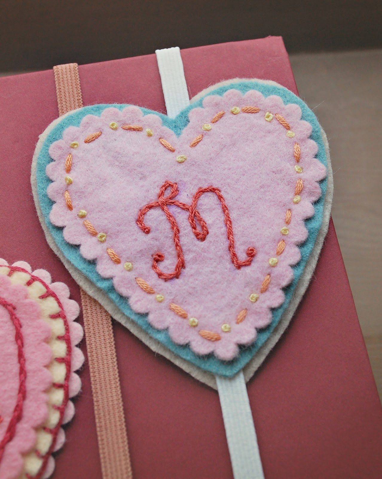 A Feathered Nest: Embroidered Felt Bookmarks