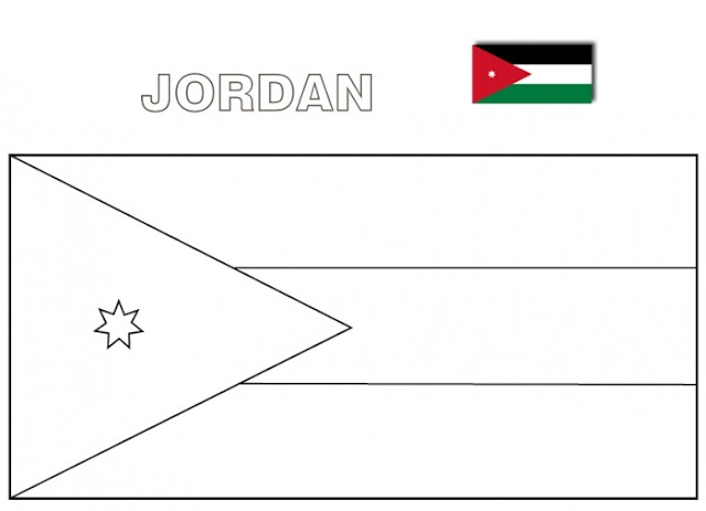 Geography Blog: Jordan flag coloring picture