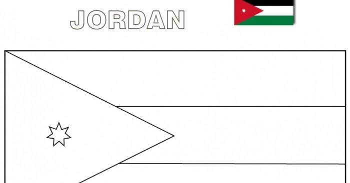 Geography Blog: Jordan flag coloring picture