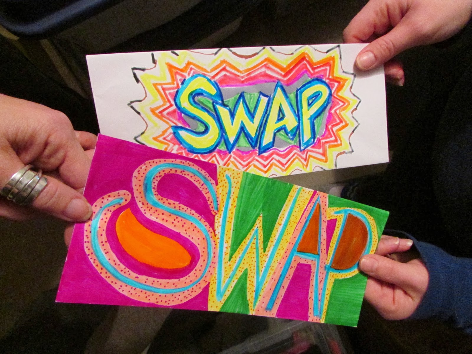 Kickin' It Old Skool Blog-a-thon!: Day Three: Sharing Colours & A Swap