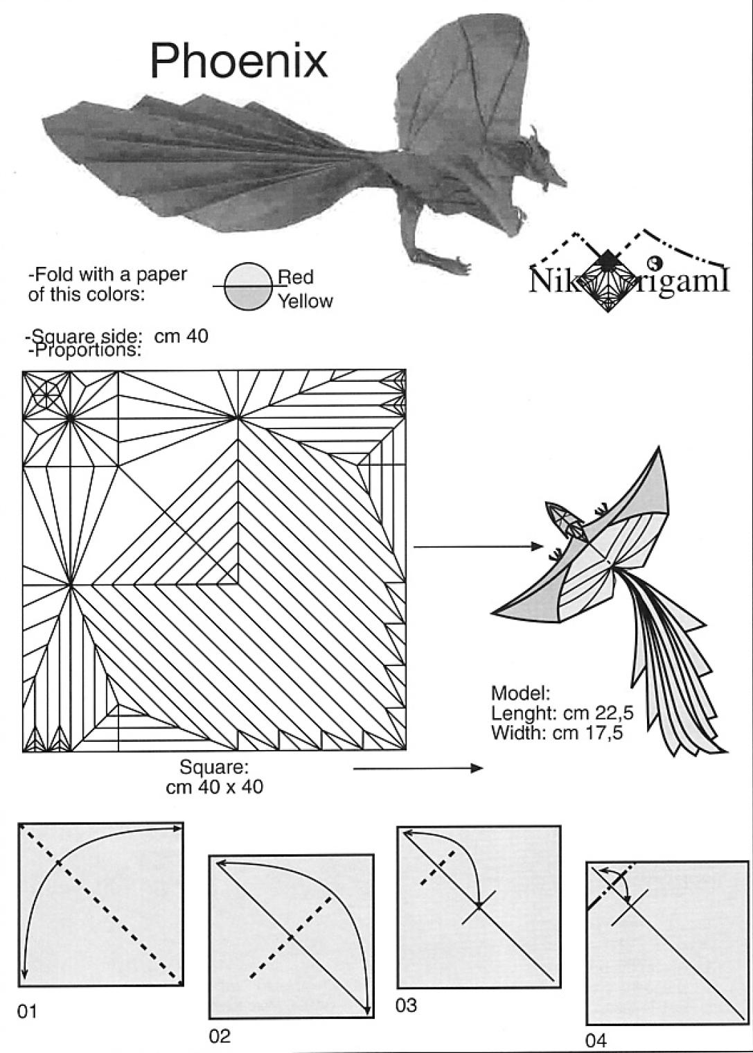Pin de Cristian Roman Cabezas Benitez en fenice | Dragón origami ...