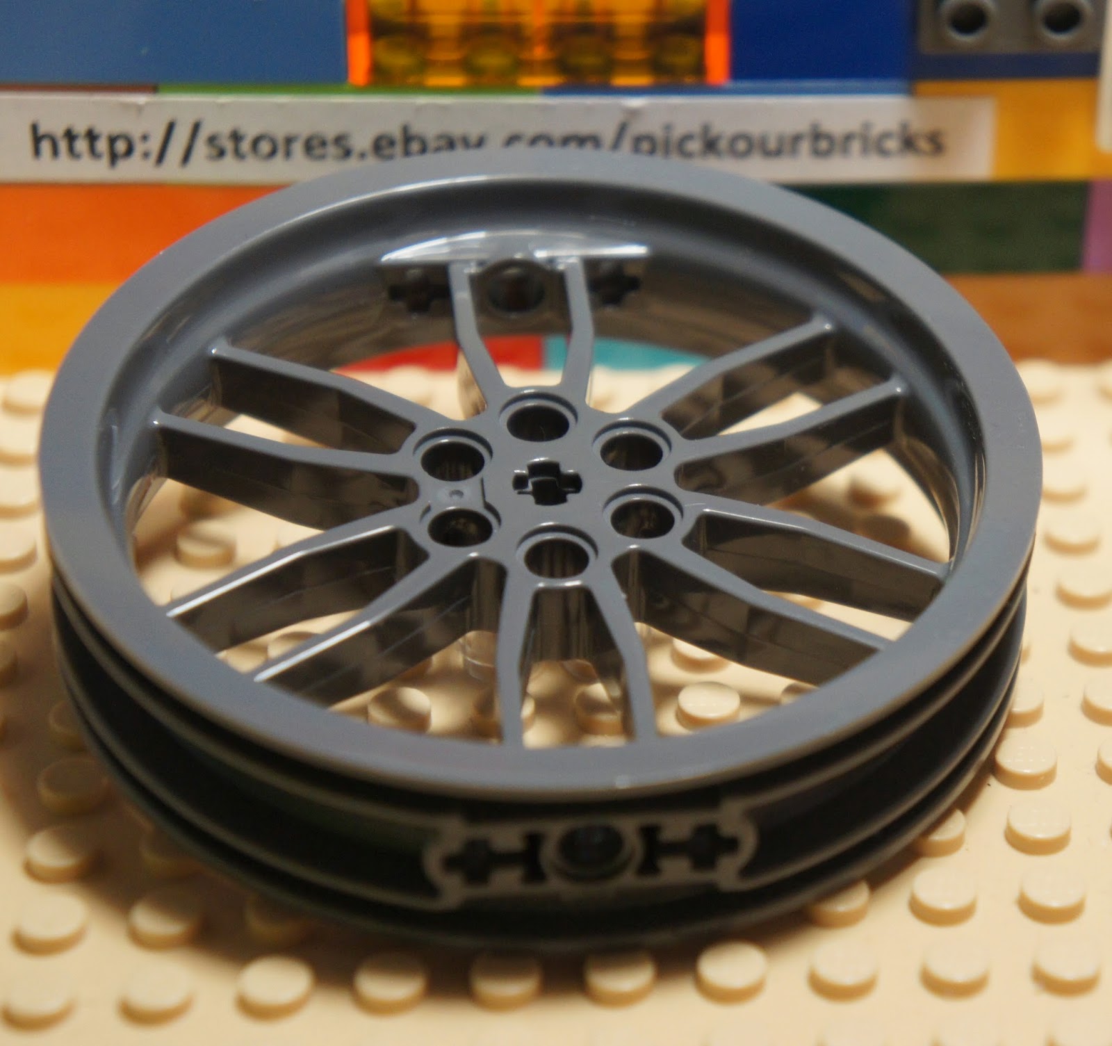 LEGO 88517 Dark Stone Gray MOTORCYCLE RIM Wheel 75 x 17mm ~ stores.ebay ...