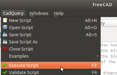 試行錯誤な日々: FreeCADでCadQueryを動かして箱を作ってみた