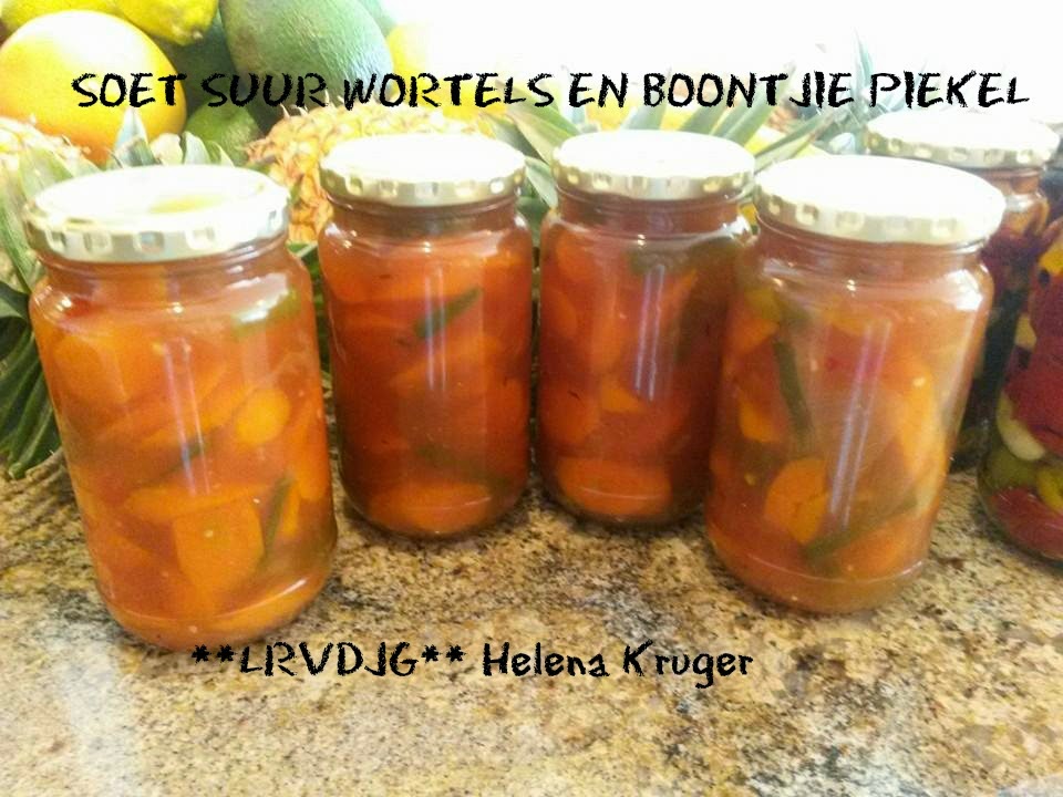 LEKKER RESEPTE VIR DIE JONGERGESLAG: SOET SUUR WORTEL EN BOONTJIE PIEKEL