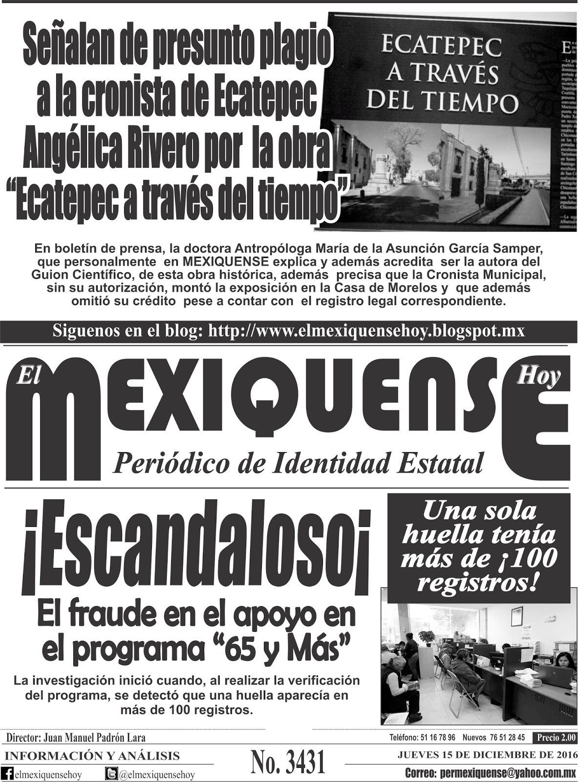 El Mexiquense Hoy Mexiquense Diario De Ecatepec