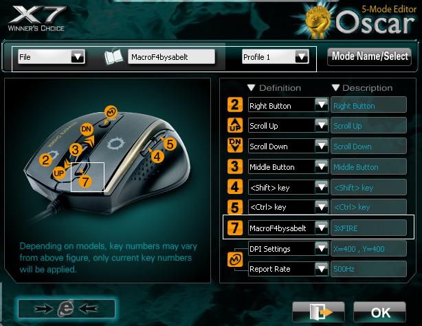 SETING MACRO: Cara Setting Mouse Macro X7 Type F4