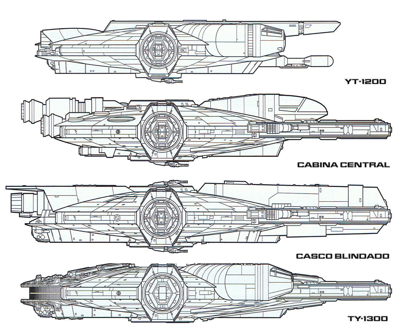 Guia de naves estelares: Configuraciones del transporte YT-1300