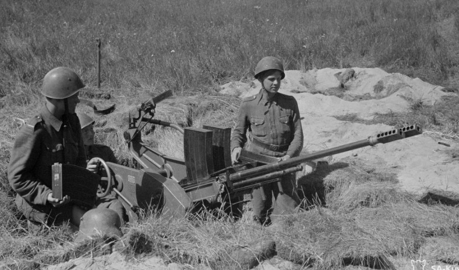 Armour force / Panssaroitu voima : Aimo Lahti 20 mm AA gun.