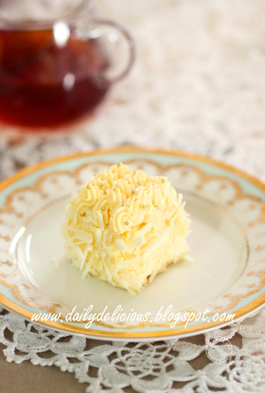 dailydelicious thai: Lemon White chocolate mini cake: Mini size with a ...