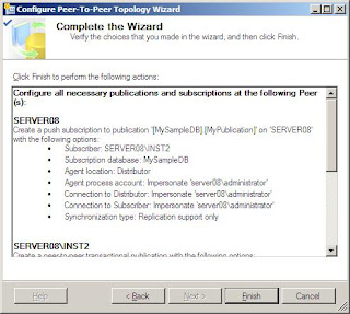 SQL Server Hints: Sample Replication Peer-To-Peer SQL Server 2008