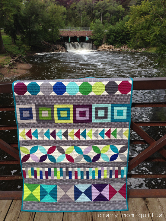 crazy mom quilts: baby row by row quilt--finished