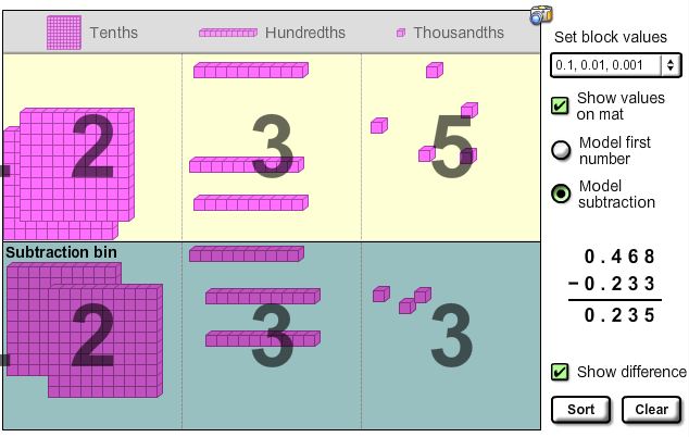 MAT156 journal: Gizmo: Modeling Subtracting Decimals MAT156 journal: Gizmo: Modeling Subtracting Decimals