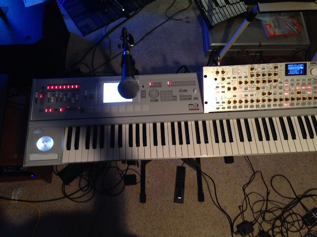 MATRIXSYNTH-B: Korg M3-73 Workstation + Radias Synthesizer Attached