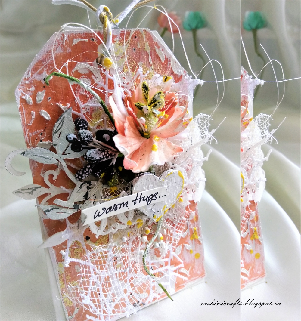 Sweet Love & Warm hugs - Duo tags using prima marketing flowers ...