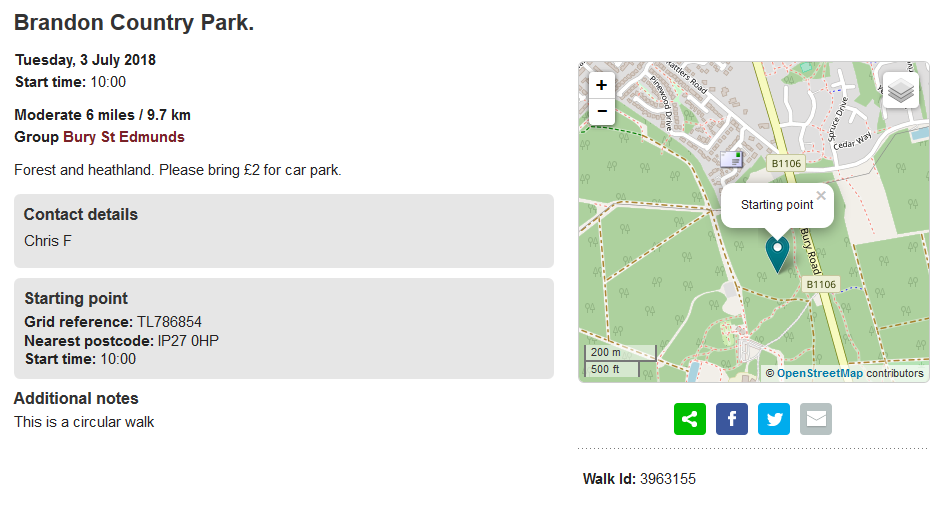 Reinterred: Bury St. Edmunds Ramblers Walk - Brandon Country Park