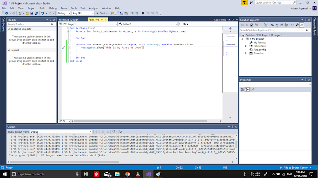 2 VB.NET On Click Button Show Message ~ Coding Atharva