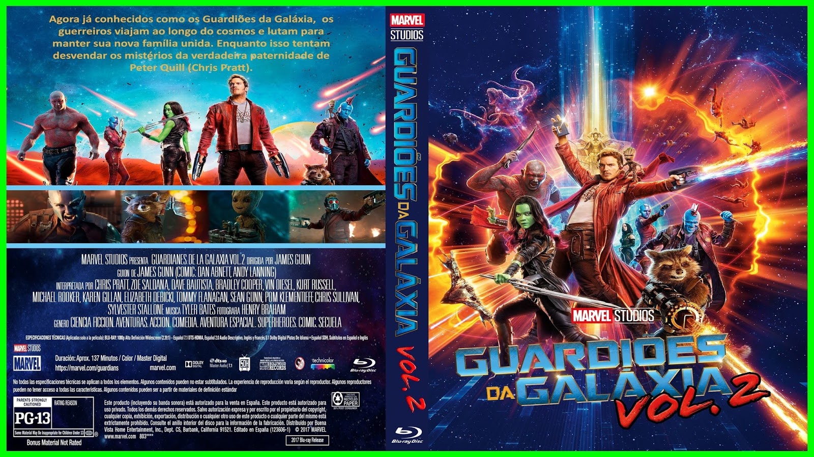 Capas Dvd R Gratis Guardiões Da Galáxia Vol 2 Blu Ray