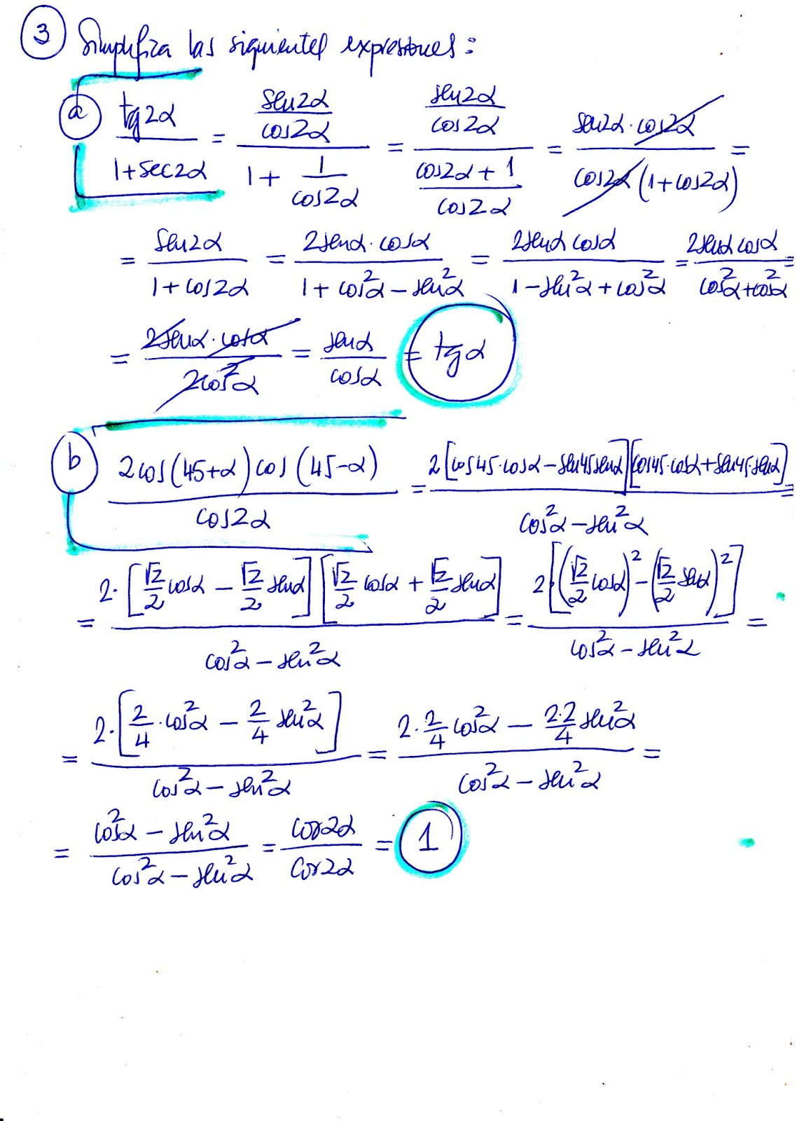 Jcn15-16: 1º Bach: Resolución examen fórmulas trigonométricas 1º Bach-B