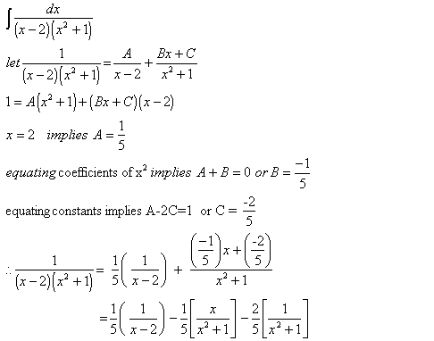 mixture: integral using partial fractions