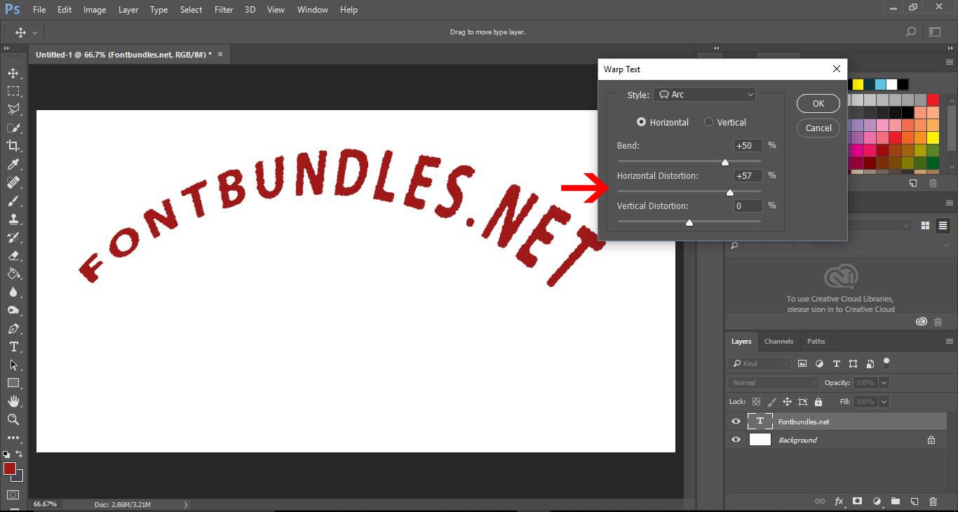 How to warp text in Photoshop | Design Bundles